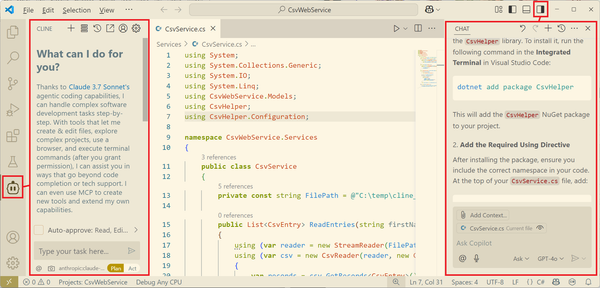 Comparing Cline and GitHub Copilot for Autonomous AI Code Generation