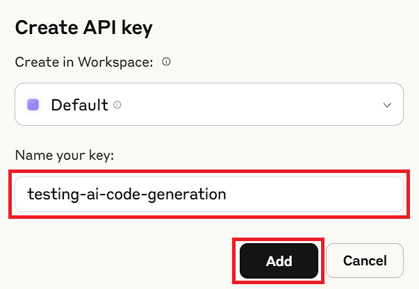 Creating an API key on Anthropic